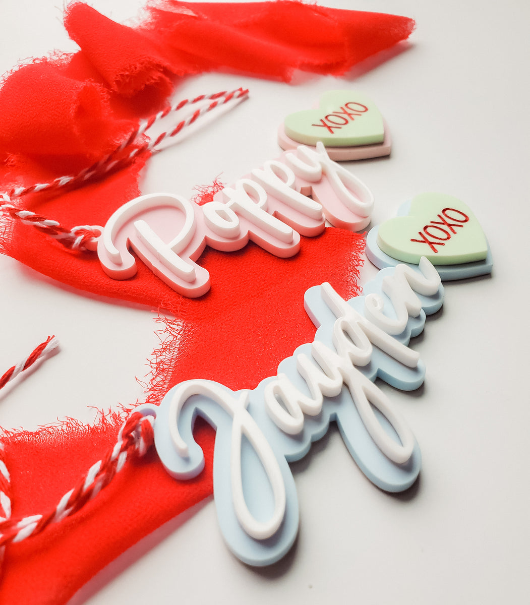 Conversation Heart Name Tags – Homely Daffodils